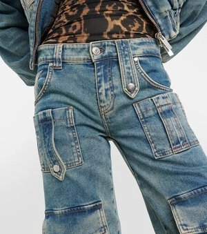 Blumarine Low-rise Denim Cargo Pants