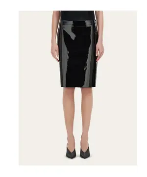 FERRAGAMO Patent Leather Pencil Skirt