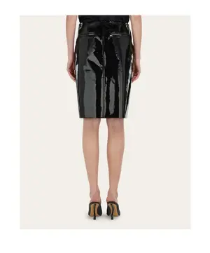 FERRAGAMO Patent Leather Pencil Skirt