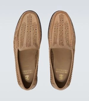 Brunello Cucinelli Woven Leather Loafers