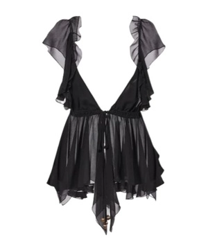 Chloé Gathered Silk Georgette Top