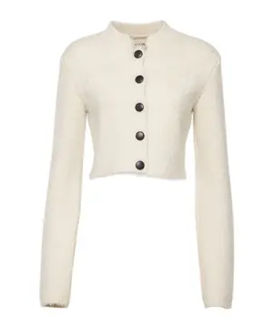Khaite Ello Cropped Silk And Cashmere Jacket - White