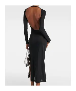 COURREGES Open-back Jersey Midi Dress