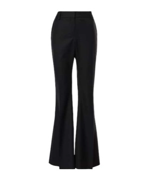 Nina Ricci Wool Gabardine Flared Pants - Black