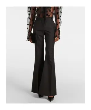 Nina Ricci Wool Gabardine Flared Pants