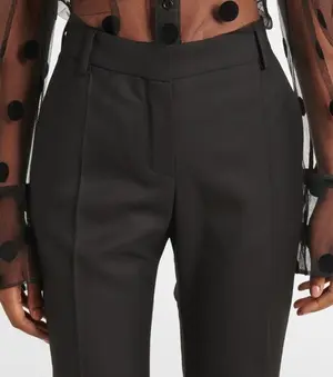 Nina Ricci Wool Gabardine Flared Pants