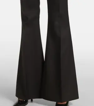 Nina Ricci Wool Gabardine Flared Pants