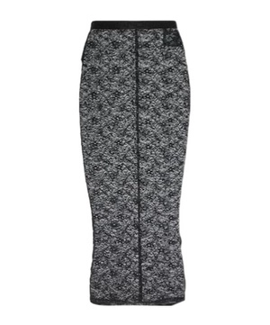 Alessandra Rich Lace Pencil Skirt - Black