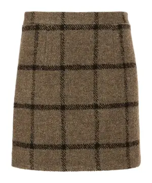 PATOU Check Tweed Mini Skirt
