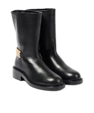 Victoria Beckham Leather Ankle Boots - Black