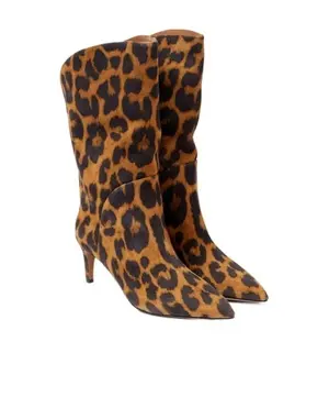 Paris Texas Leopard-print Suede Boots