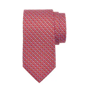 FERRAGAMO Equestrian Printed Tie - Red