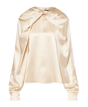 Max Mara Elegante Key Torchon Silk Satin Blouse