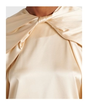 Max Mara Elegante Key Torchon Silk Satin Blouse