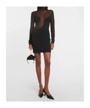 NENSI DOJAKA Mesh And Jersey Minidress