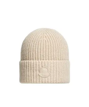 Moncler Logo Patch Knitted Beanie