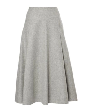 Brunello Cucinelli Wool And Cashmere Flannel Midi Skirt