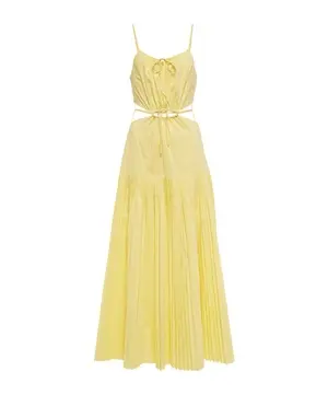 Simkhai Spaghetti Strap Cutout Dress - Yellow