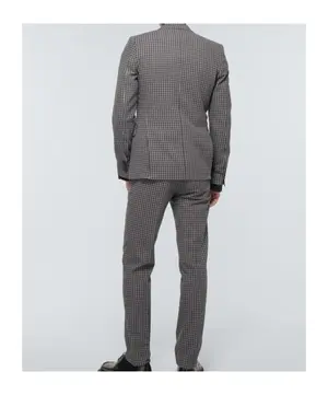 Dries Van Noten Checked Cotton Suit