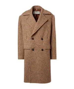 Dries Van Noten Double-breasted Wool-blend Coat - Brown
