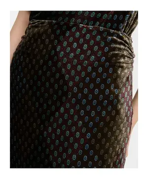 Dries Van Noten Printed Satin Maxi Skirt