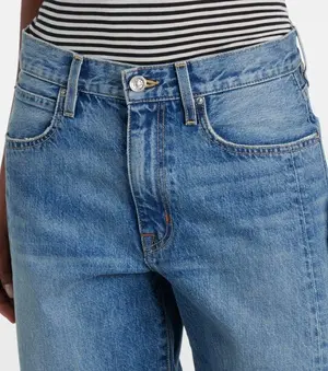 SLVRLAKE Wide-leg Faded Denim Trousers