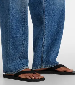 SLVRLAKE Wide-leg Faded Denim Trousers