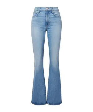 SLVRLAKE Flared Faded Denim Trousers - Blue