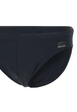 Emporio Armani Low Rise Fine-ribbed Swim Briefs