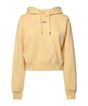 Jacquemus Logo Patch Drawstring Hoodie - Yellow