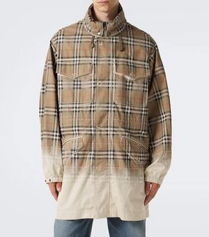 Burberry Plaid Cotton Coat