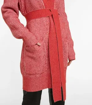 JOSEPH V-neck Knitted Sweater With Tie Belt