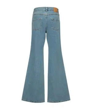 Magda Butrym High Rise Flared Cotton Denim Jeans