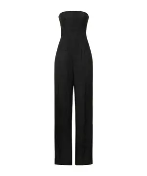 Stella McCartney Crepe Corset Wide Leg Jumpsuit
