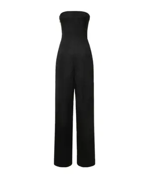 Stella McCartney Crepe Corset Wide Leg Jumpsuit