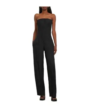 Stella McCartney Crepe Corset Wide Leg Jumpsuit