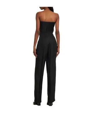 Stella McCartney Crepe Corset Wide Leg Jumpsuit