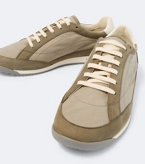 Brunello Cucinelli Leather-trimmed Sneakers