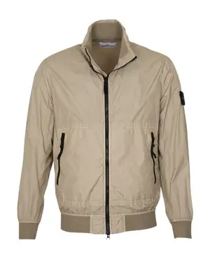 Stone Island Logo-patch Zip-up Bomber Jacket