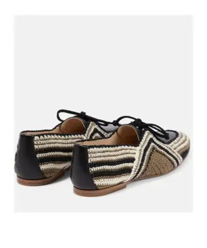 Gabriela Hearst Hays Leather-paneled Crocheted Loafers