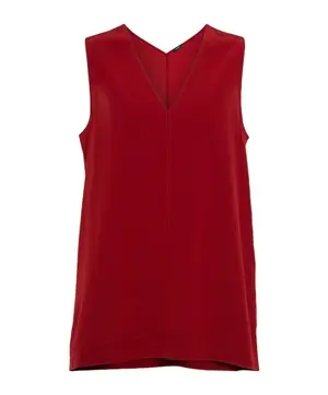 JOSEPH V-neck Sleeveless Tank Top - Red