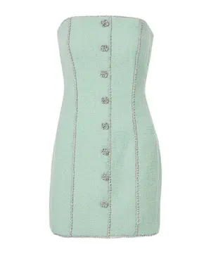 ROTATE BY BIRGER CHRISTENSEN Bouclé Tube Top Dress