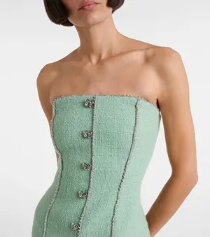 ROTATE BY BIRGER CHRISTENSEN Bouclé Tube Top Dress