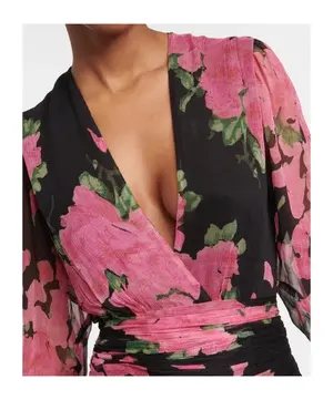 Rixo Flower Printed Dress