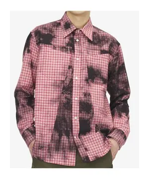 Alexander McQueen Flannel Check Tie-dye Shirt
