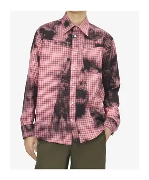 Alexander McQueen Flannel Check Tie-dye Shirt