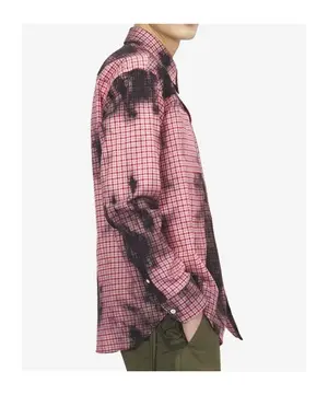 Alexander McQueen Flannel Check Tie-dye Shirt