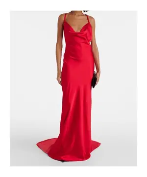 Norma Kamali Open-back Gown