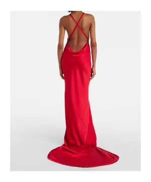 Norma Kamali Open-back Gown