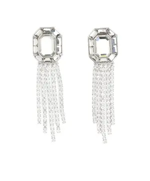 SELF-PORTRAIT Crystal Droplet Fringe Earrings